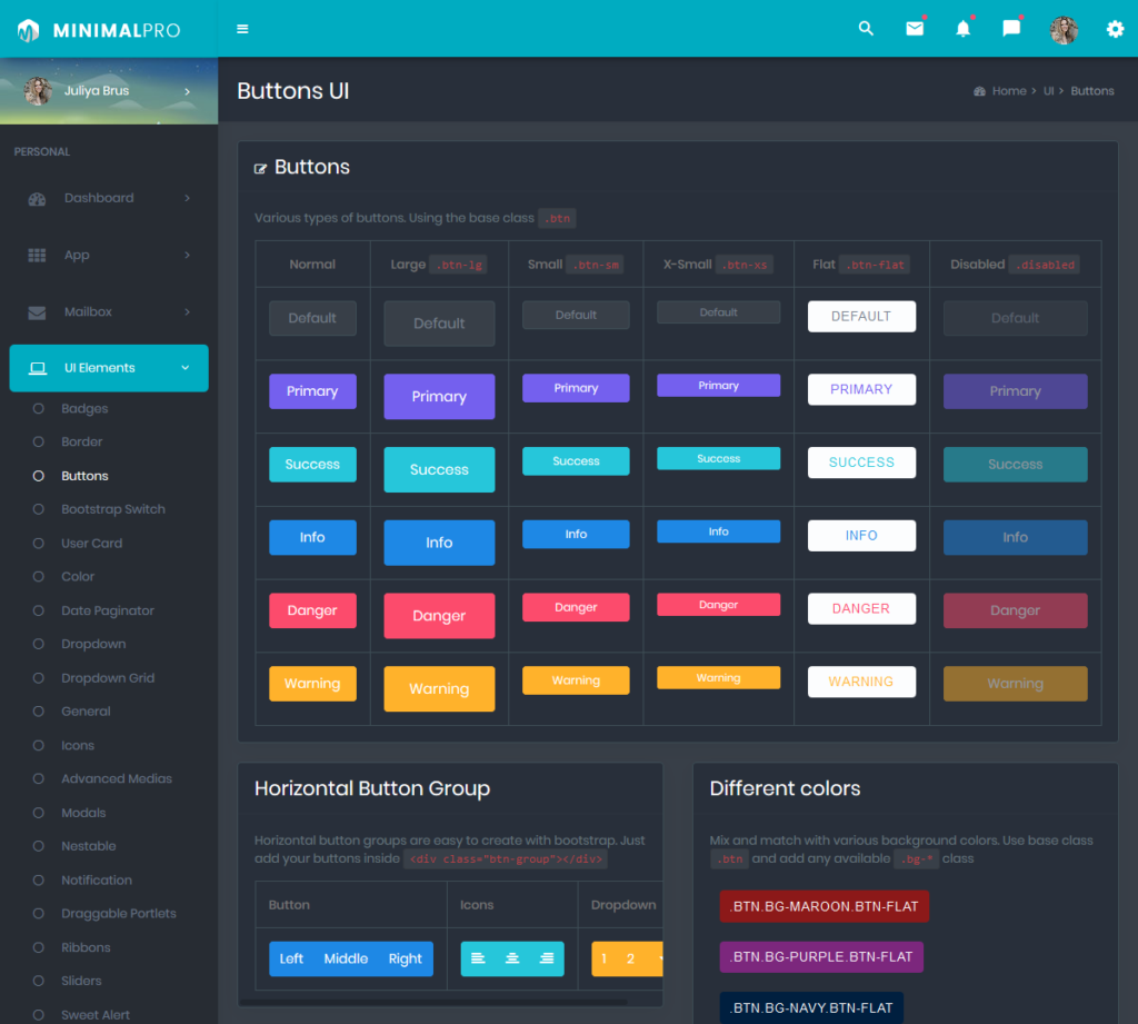 Minimal Pro Dark Dashboard Admin Template