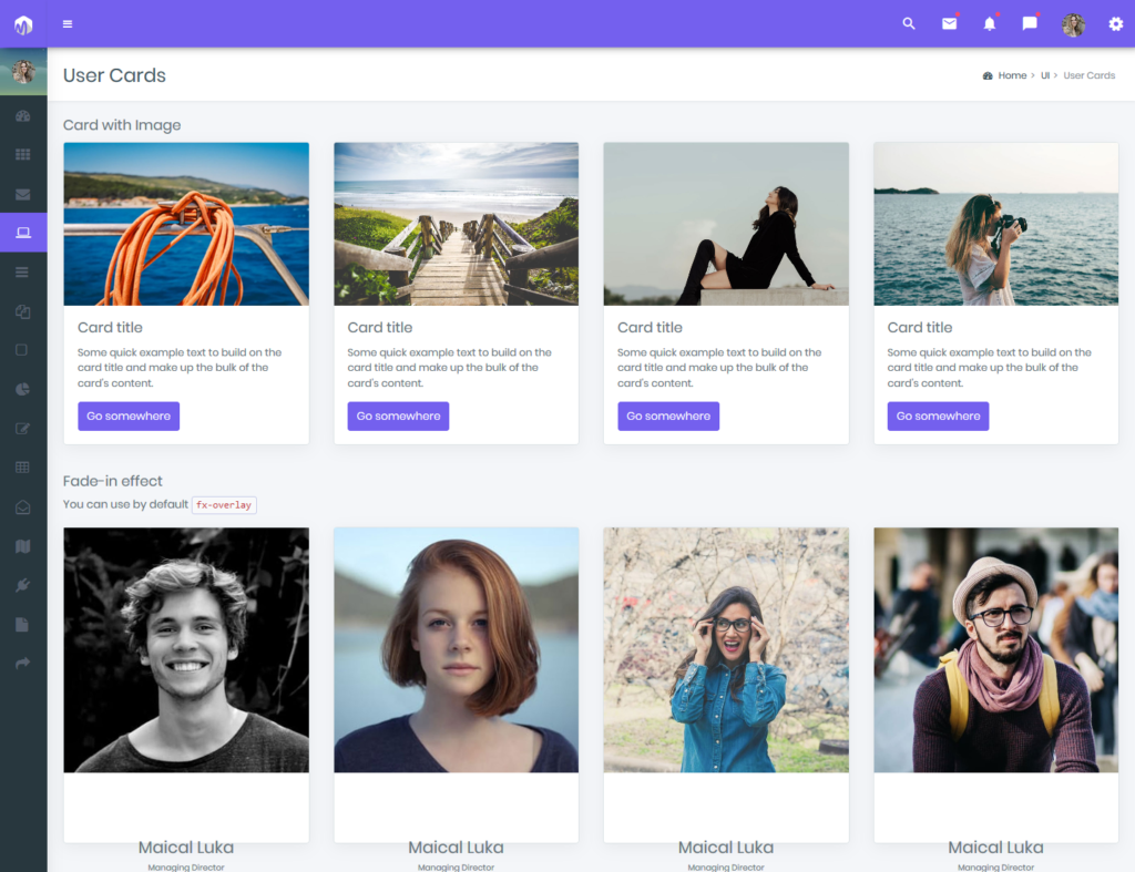 Mini Sidebar Bootstrap Admin Templates