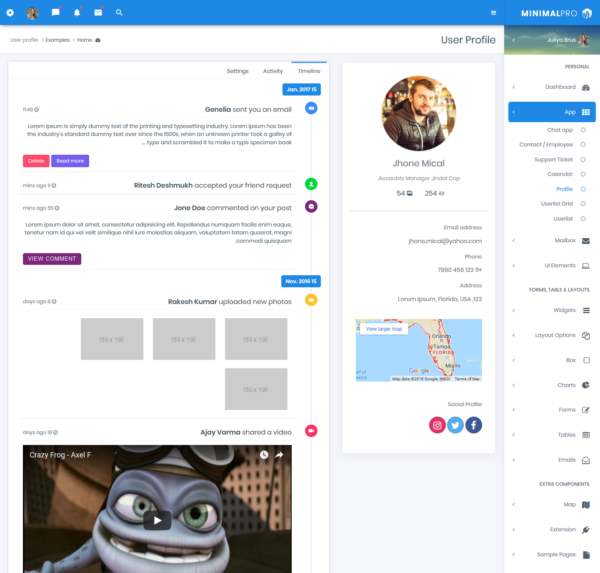 MinimalPro RTL Dashboard - Bootstrap Admin Template