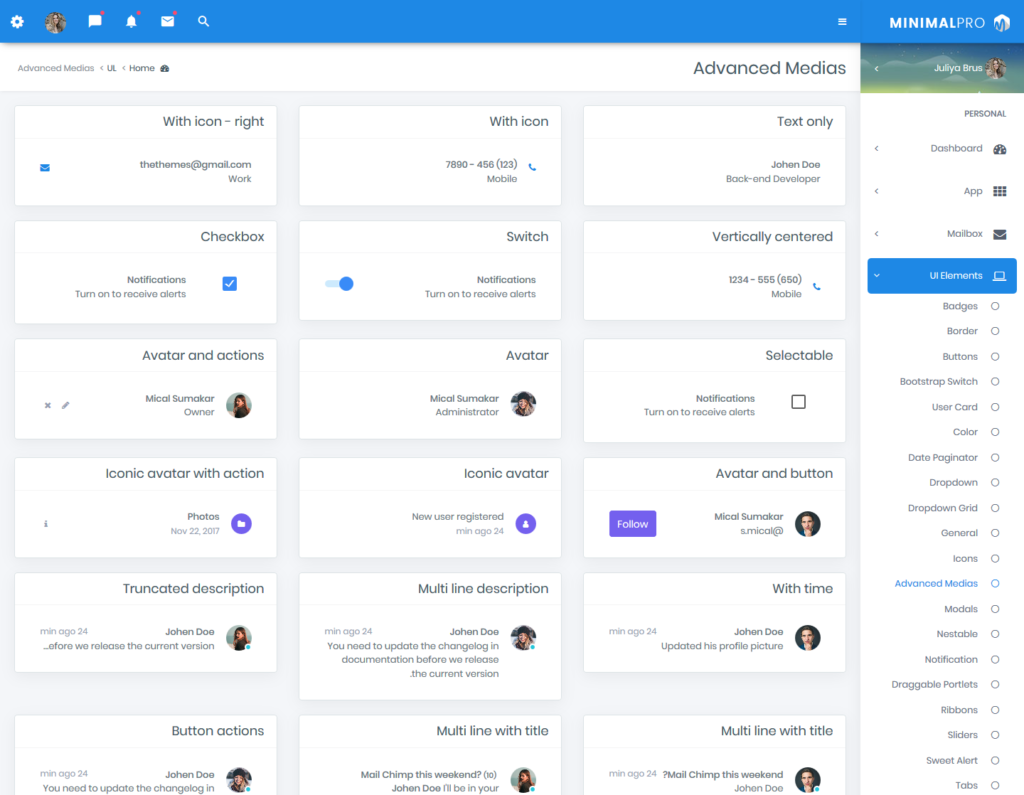 MinimalPro RTL Dashboard - Bootstrap Admin Template