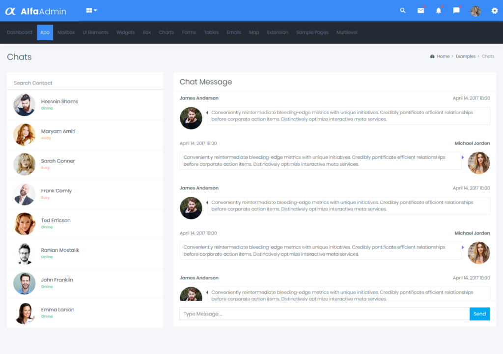 Alfa Horizontal - Bootstrap Admin Templates