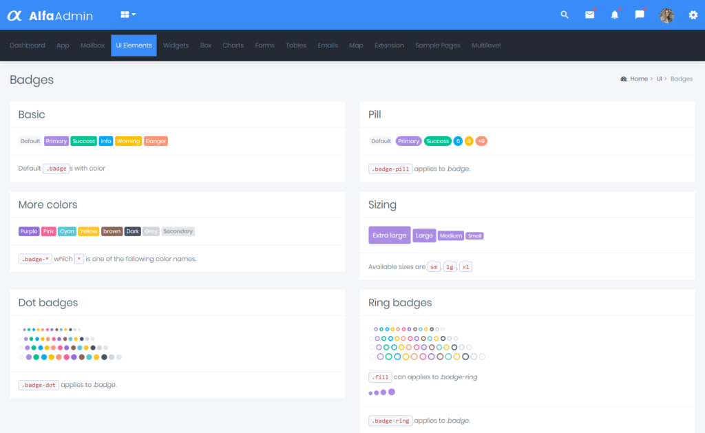 Alfa Horizontal - Bootstrap Admin Templates