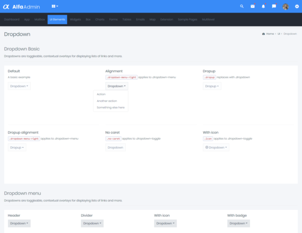 Alfa Horizontal - Bootstrap Admin Templates