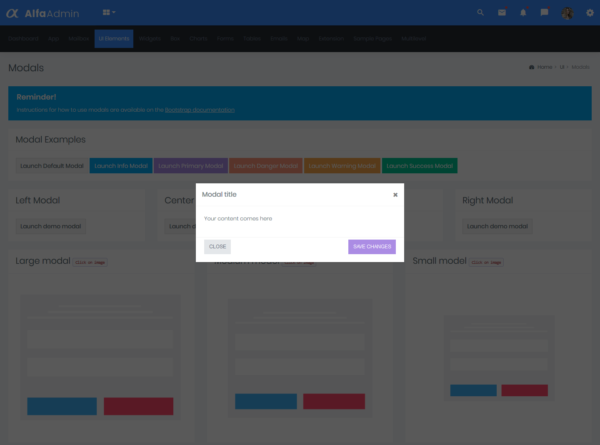 Alfa Horizontal - Bootstrap Admin Templates