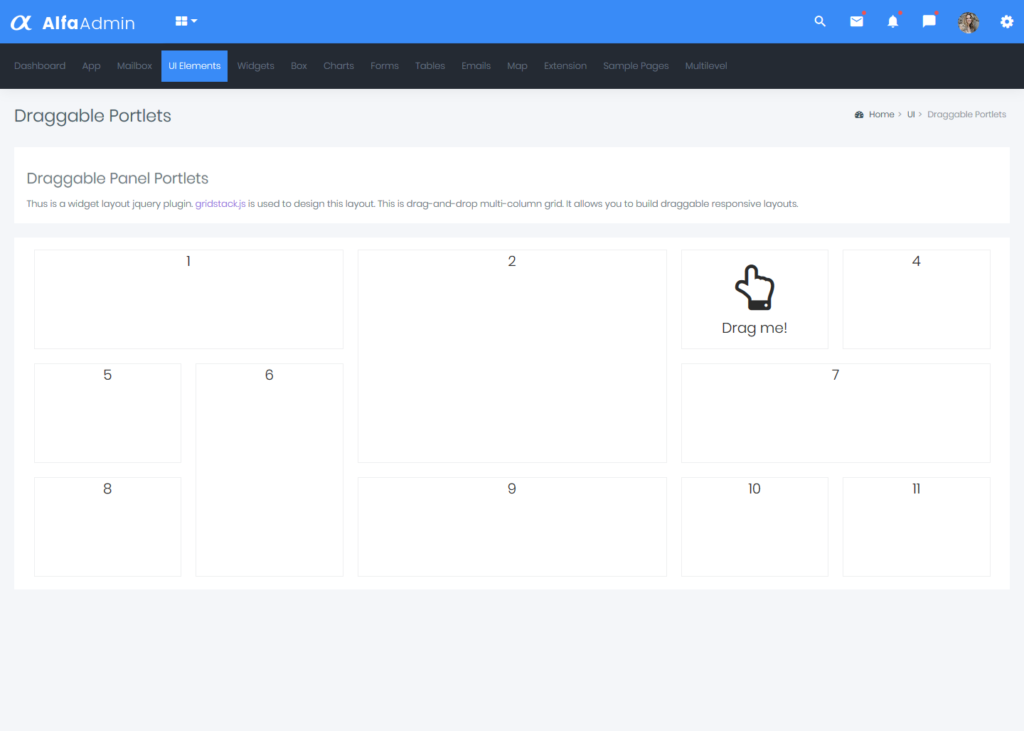 Alfa Horizontal - Bootstrap Admin Templates
