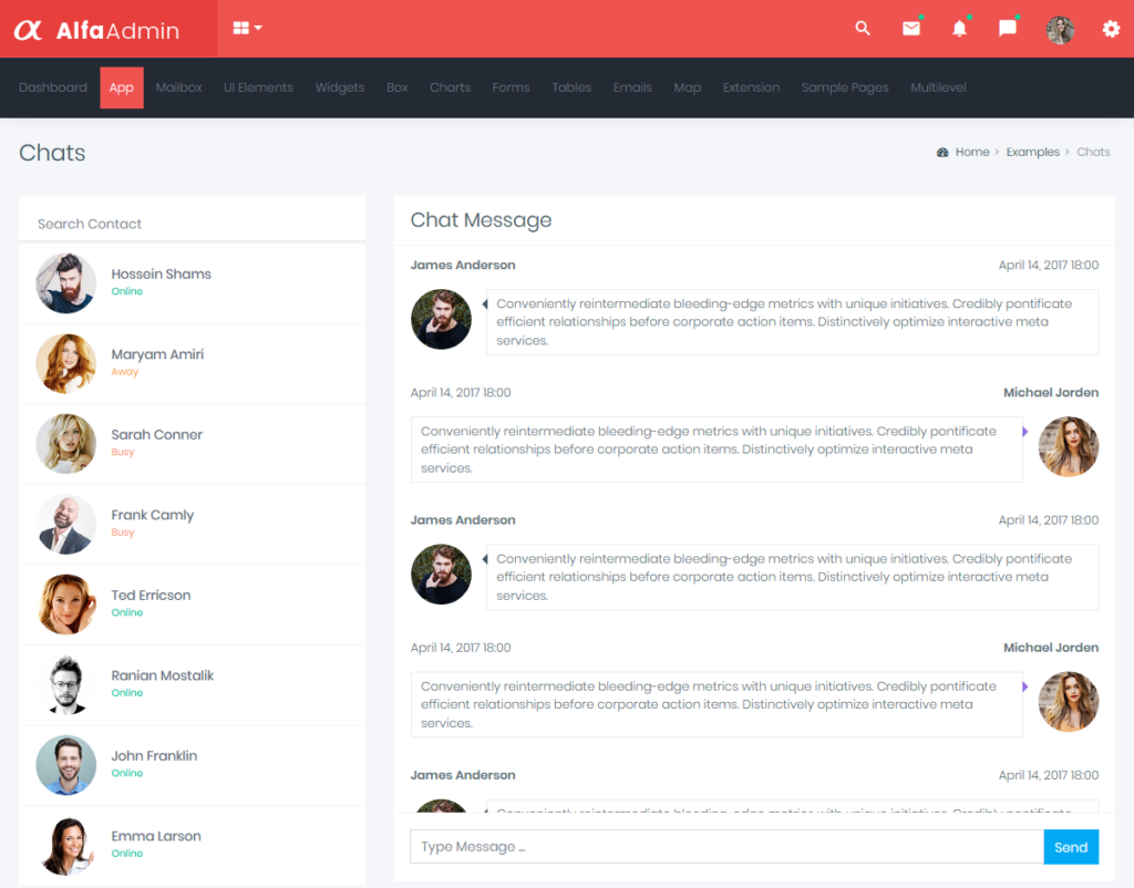 Alfa Horizontal Boxed – Bootstrap Admin Templates