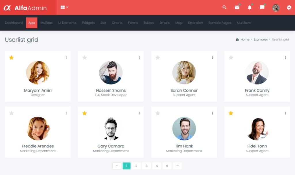 Alfa Horizontal Boxed – Bootstrap Admin Templates