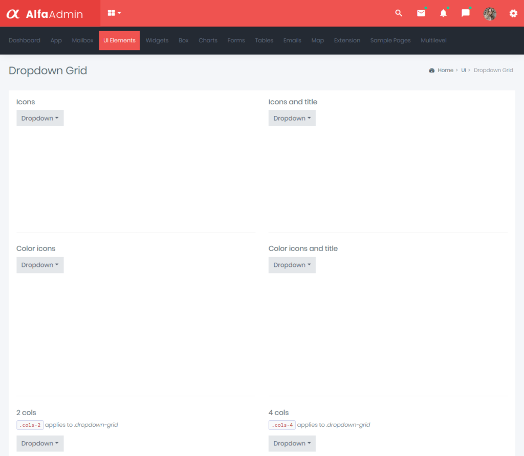Alfa Horizontal Boxed – Bootstrap Admin Templates
