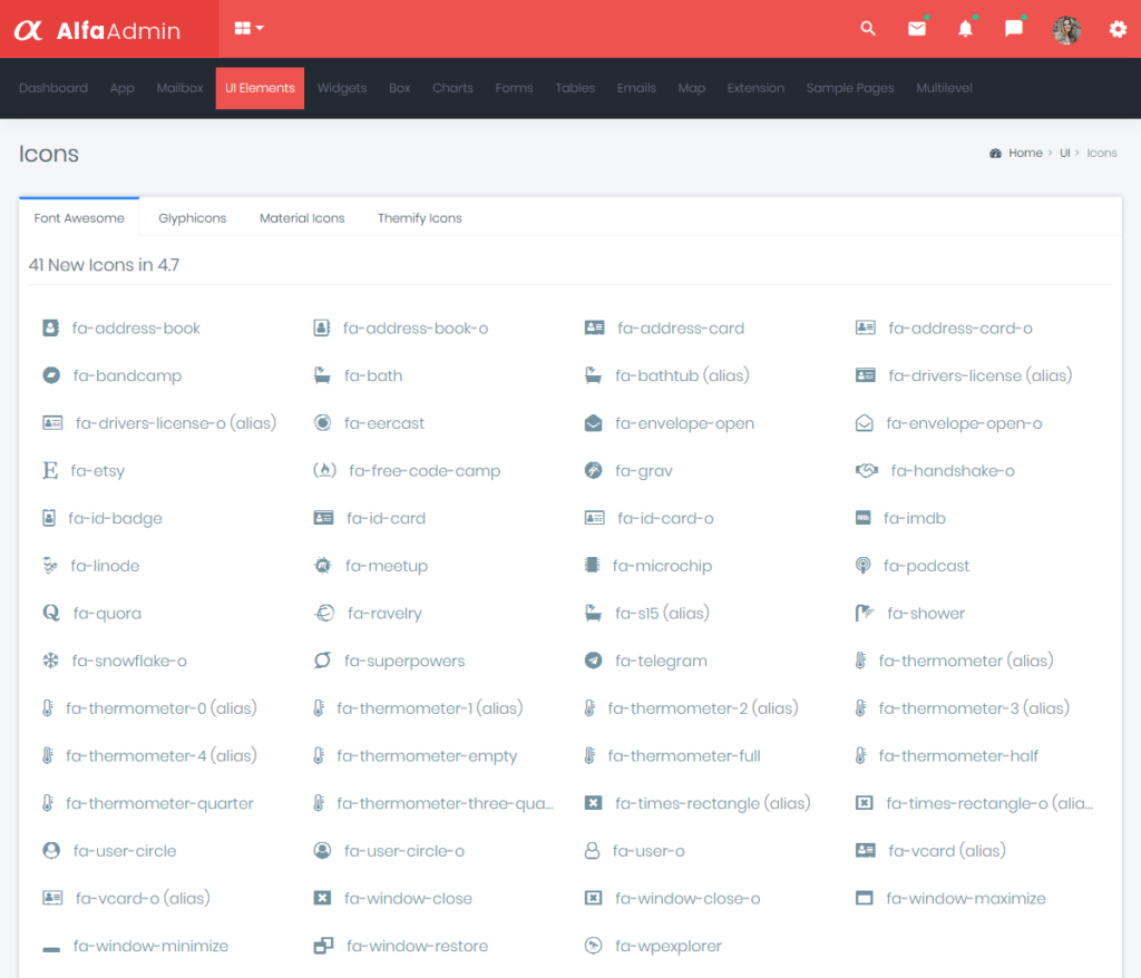 Alfa Horizontal Boxed – Bootstrap Admin Templates