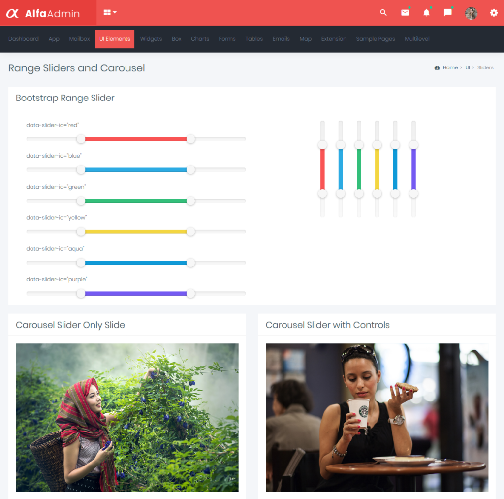 Alfa Horizontal Boxed – Bootstrap Admin Templates