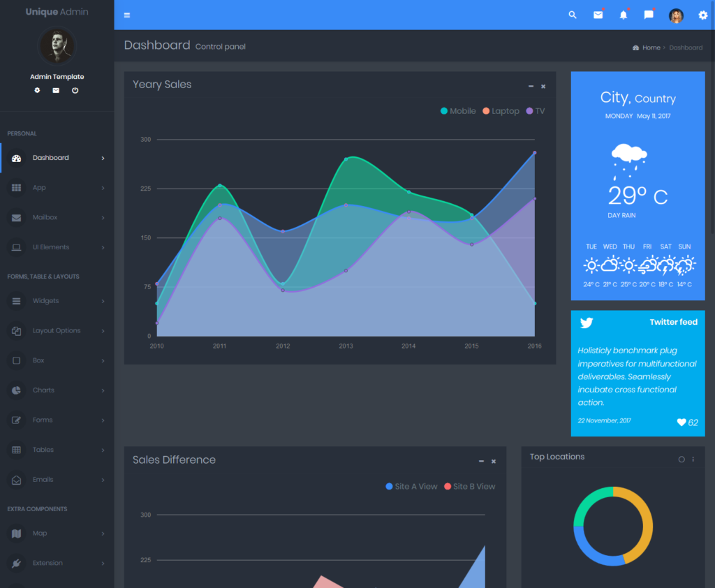 Best Clean Responsive Bootstrap Admin Templates For 2018