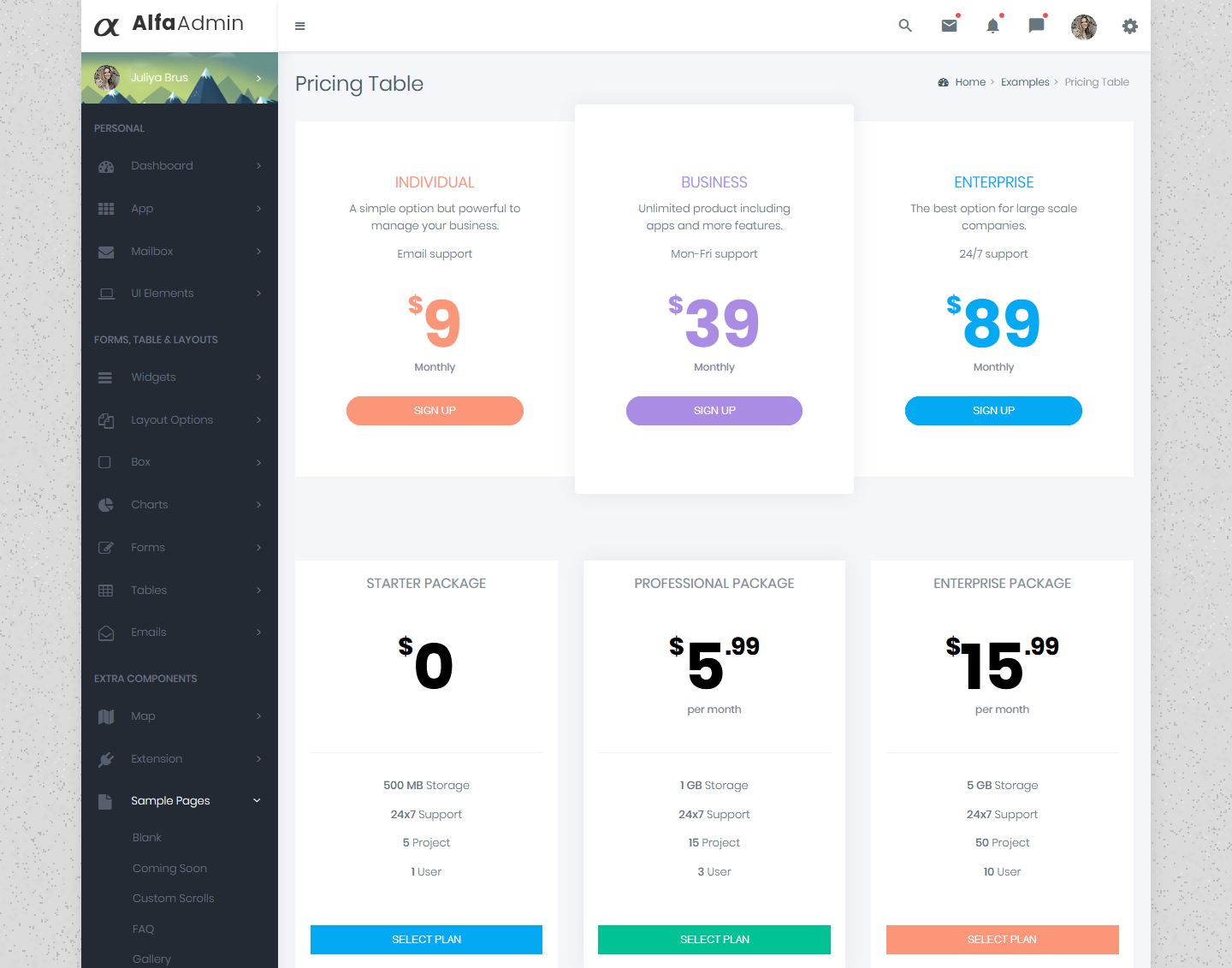 A highlight of some UI features and components that you will ...