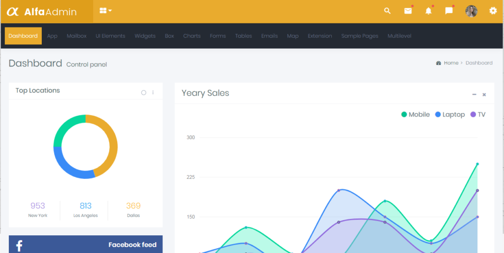 Professional looking Admin Templates For Your Web App
