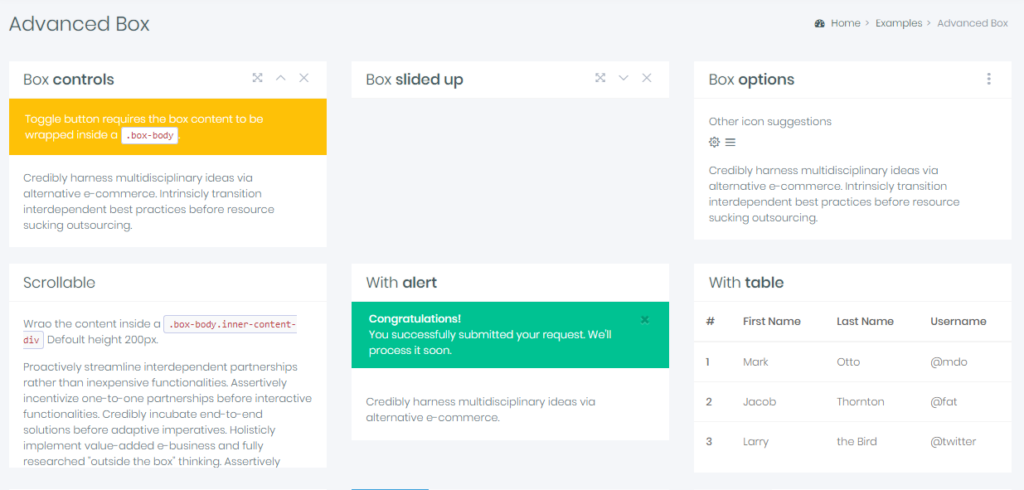 Professional looking Admin Templates For Your Web App