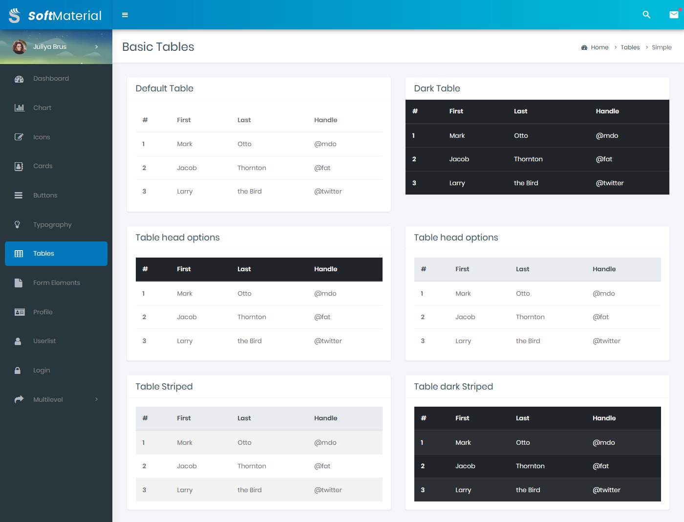 Free Soft Material Lite- Bootstrap Admin Templates Web Apps