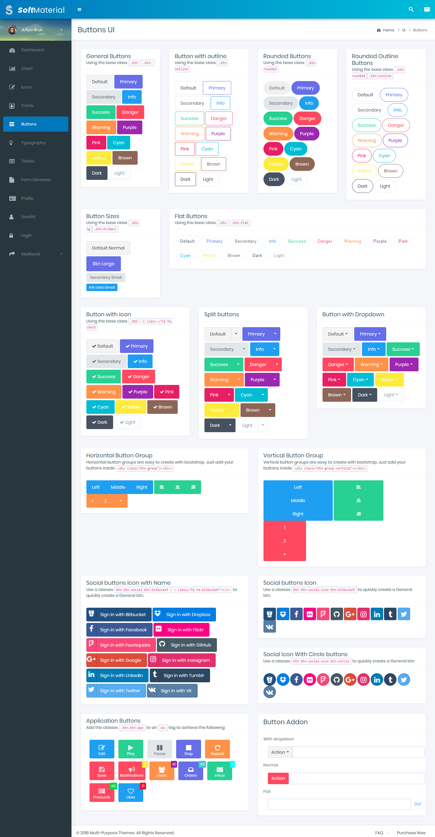 Free Soft Material Lite- Bootstrap Admin Templates Web Apps