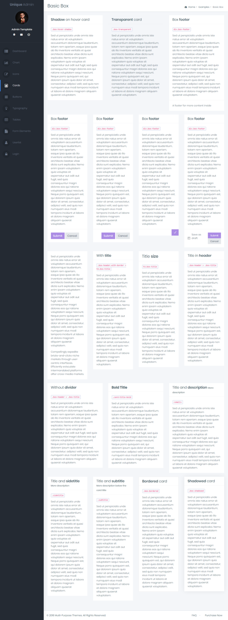 Free Unique Lite – Responsive Bootstrap Admin Templates