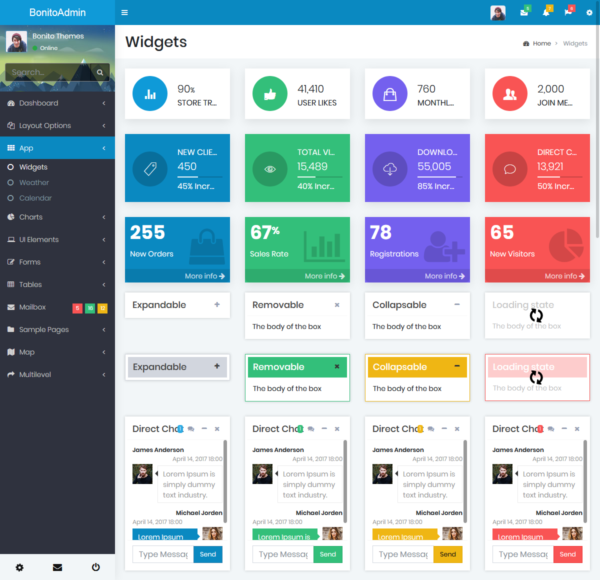 Bonito Admin Template Dashboard With Ui Framework