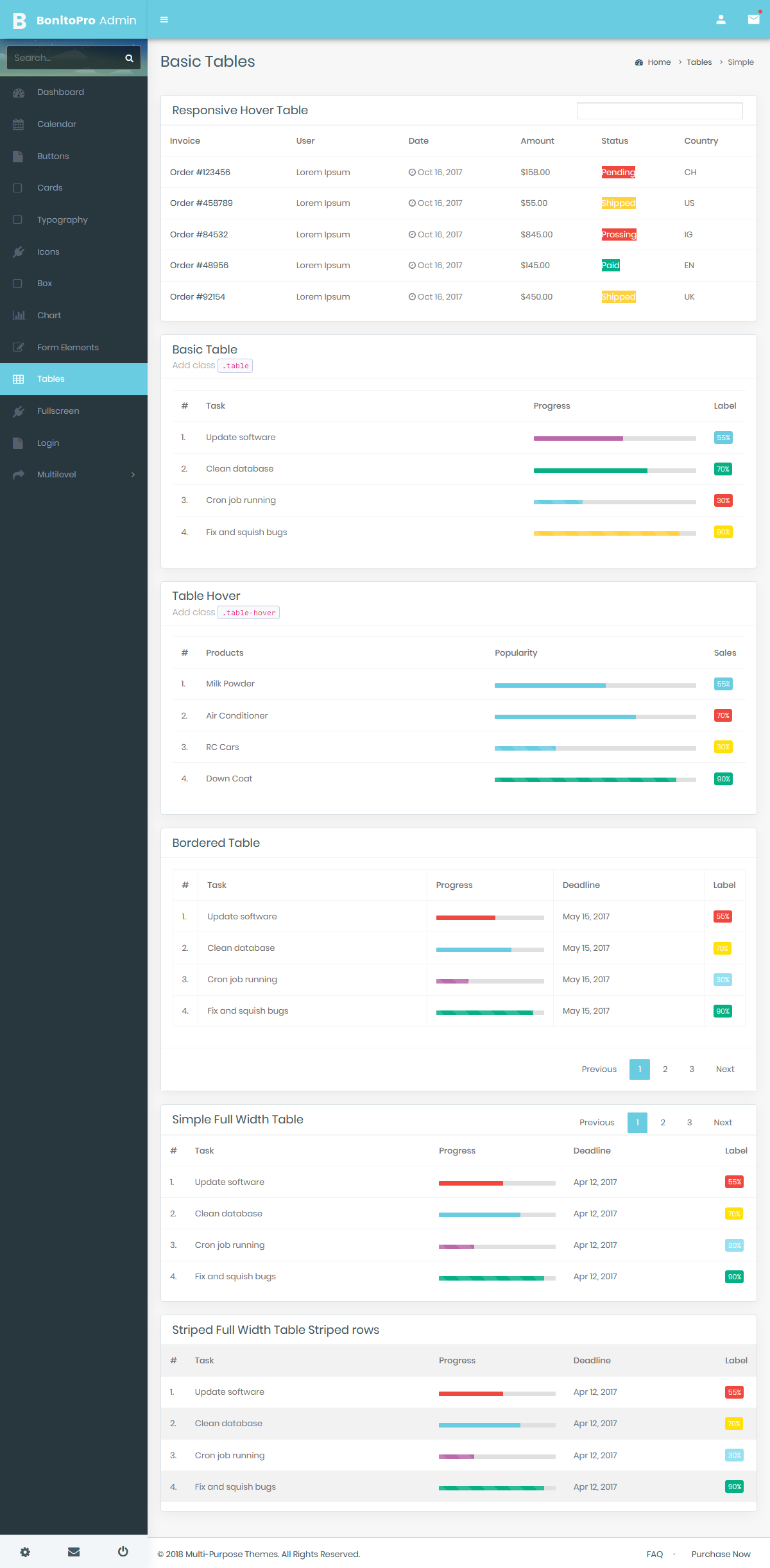 Free Bonito Pro Lite – Bootstrap Admin Templates & Web Apps