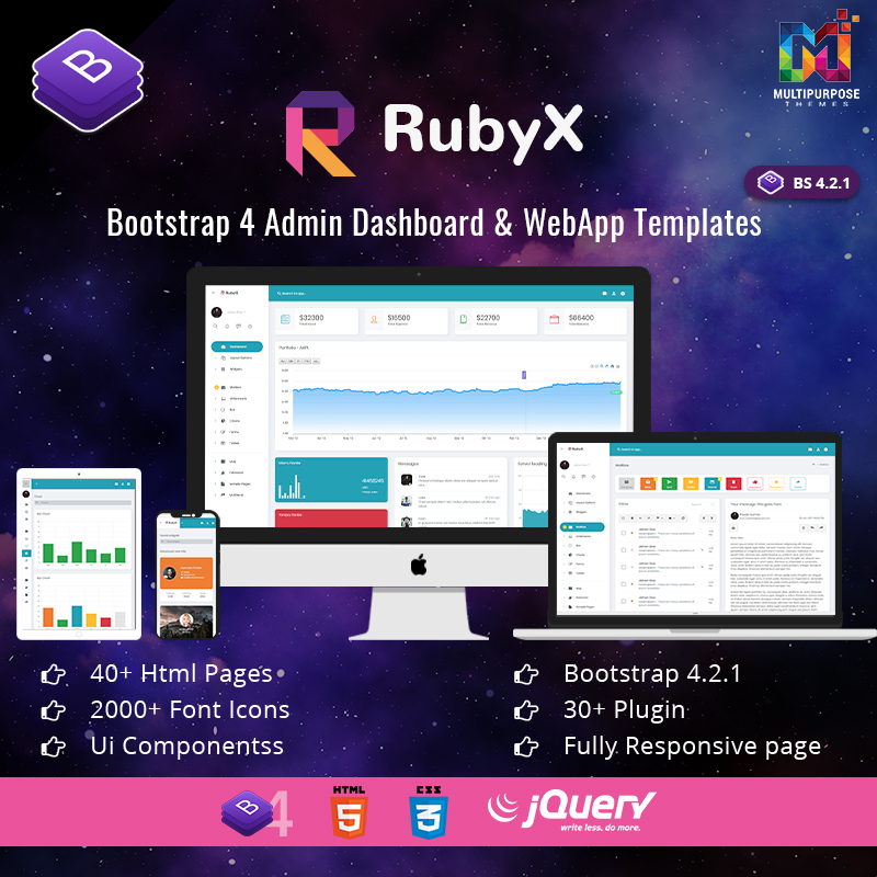 Ruby Bootstrap Admin Template Web Apps And Ui Kit