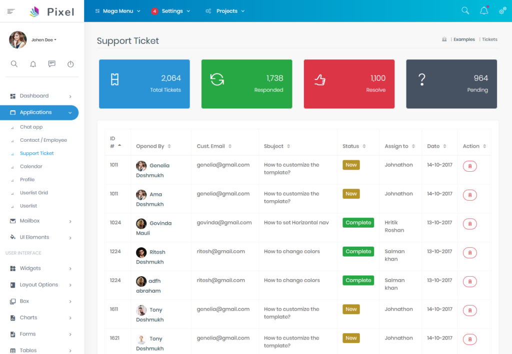 Pixel Premium Admin Dashboard Web Apps & UI Kit