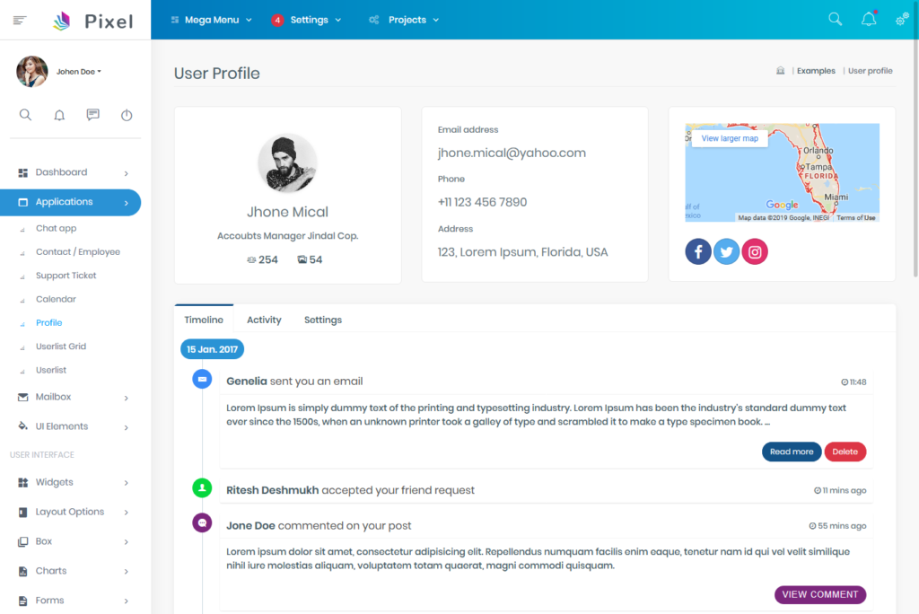 Pixel Premium Admin Dashboard Web Apps & UI Kit