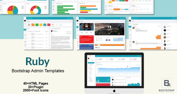 Ruby Bootstrap Admin Templates 850x450 Bootstrap Admin Template