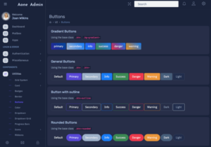 Buttons - Bootstrap Admin Template
