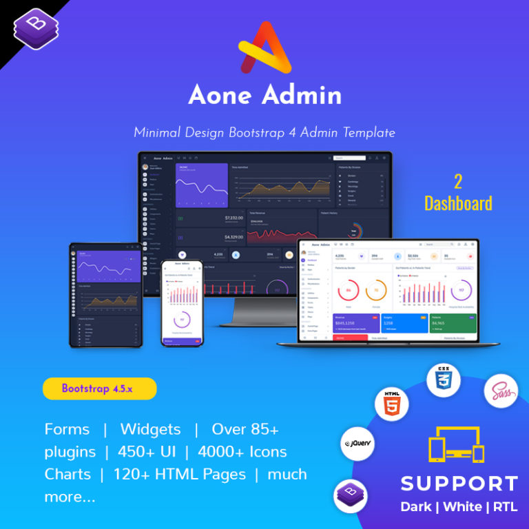 Premium Admin Dashboard - Aone with Bootstrap Admin Web App