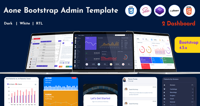 Premium Admin Dashboard - Aone with Bootstrap Admin Web App