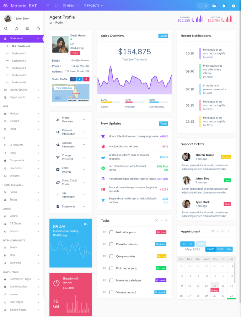 Bootstrap Admin Dashboard & Bootstrap Admin Web App - Material