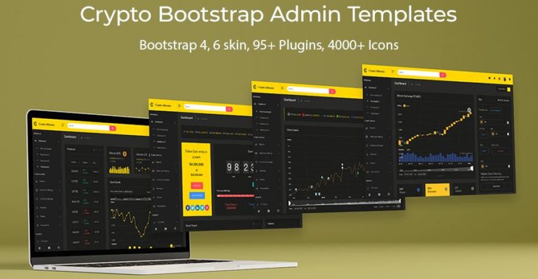Cryptocurrency Dashboard Admin Template - Bootstrap Admin Template