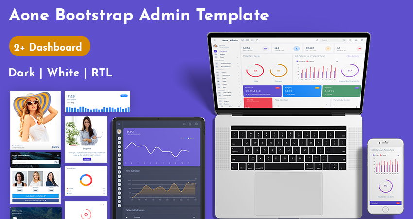 UI Dashboard Template Web Apps & UI Kit Bootstrap - Aone