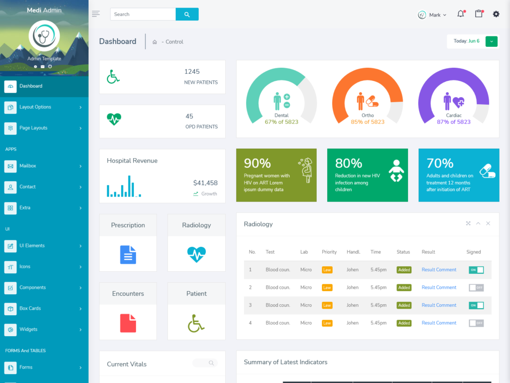 Medi Premium Admin Template with UI Framework for Web Apps Templates