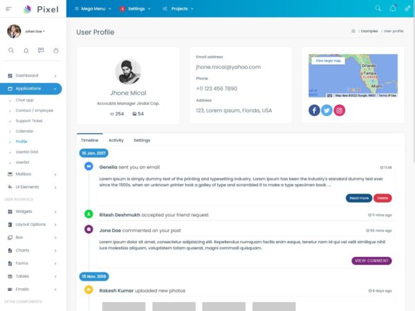 Premium Bootstrap Admin Dashboard Template – Pixel