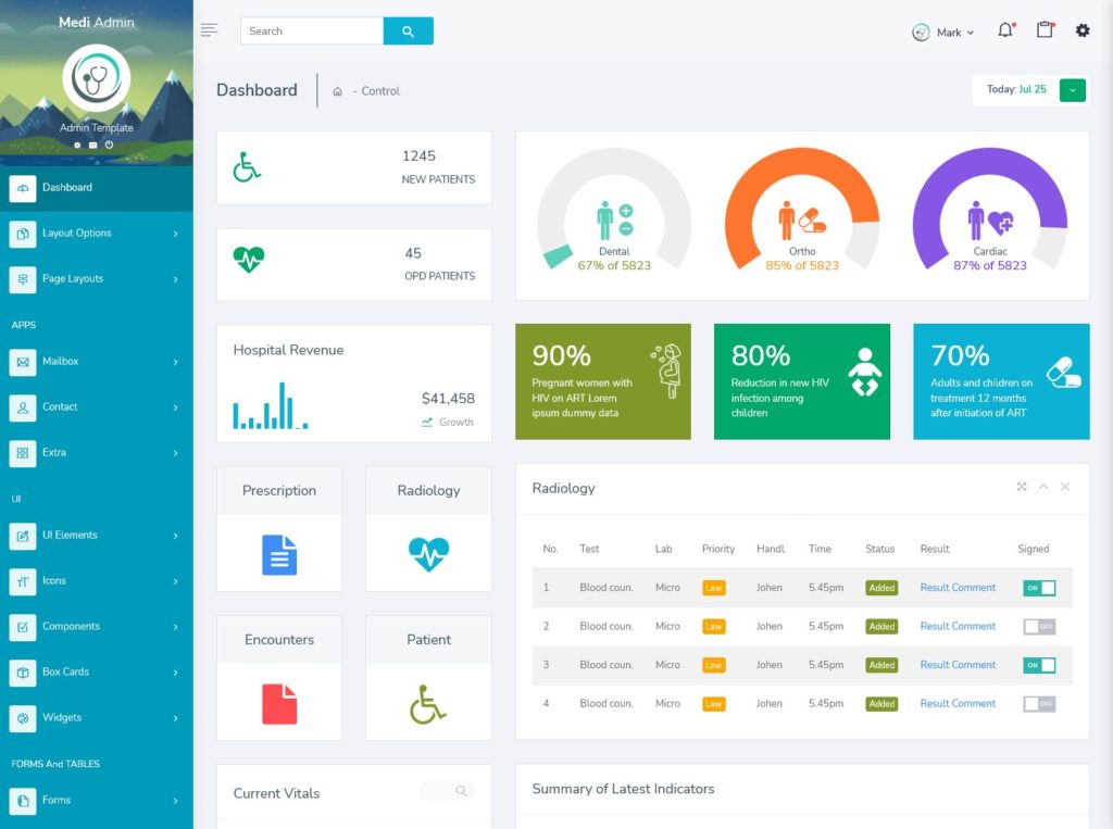 Premium Bootstrap Admin Dashboard Template - Medi