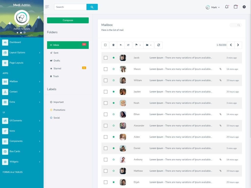 Premium Bootstrap Admin Dashboard Template - Medi