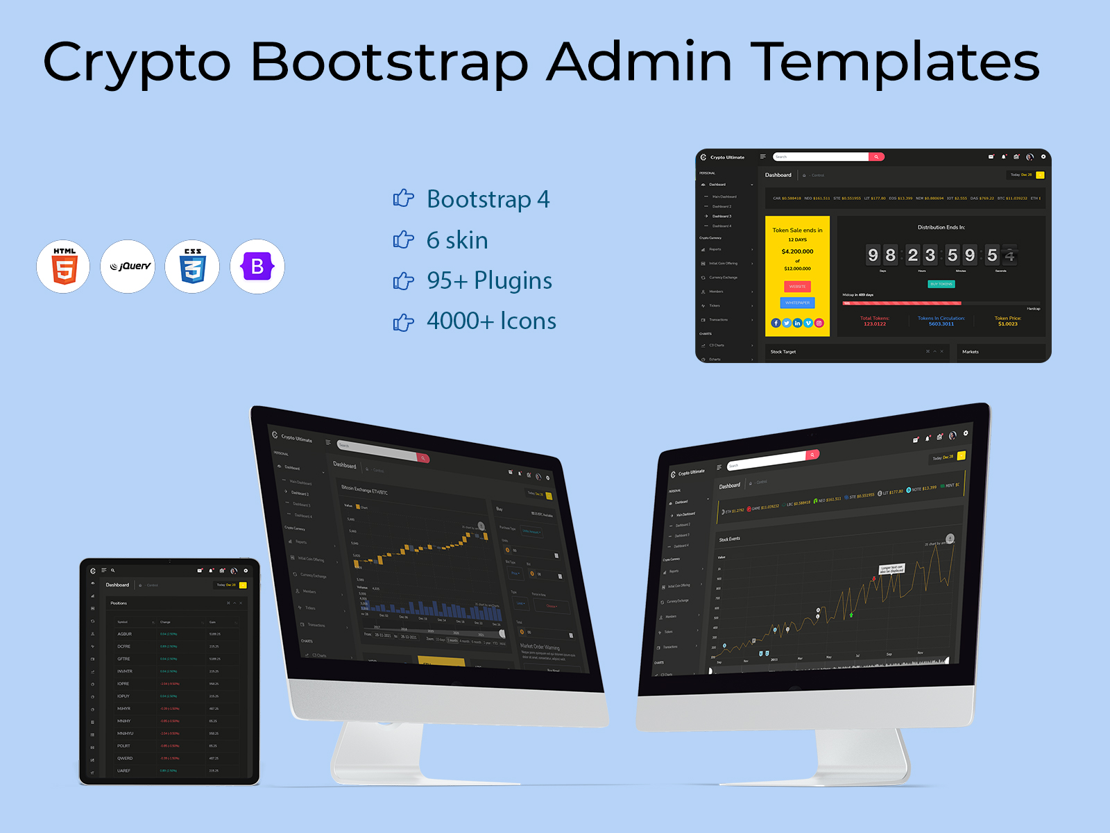 Cryptocurrency Bootstrap Dashboard Admin Templates - Crypto Cryptocurrency Bootstrap Dashboard Admin Templates - Crypto