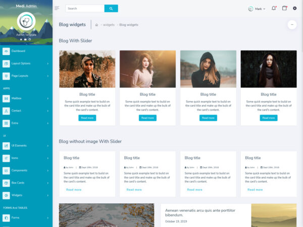 Admin Template Dashboard With Ui Framework Medi