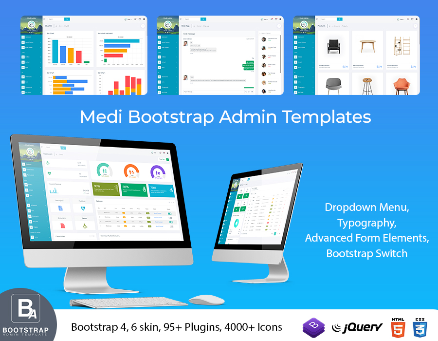 Responsive Web Application Kit With Admin Panel - Medi