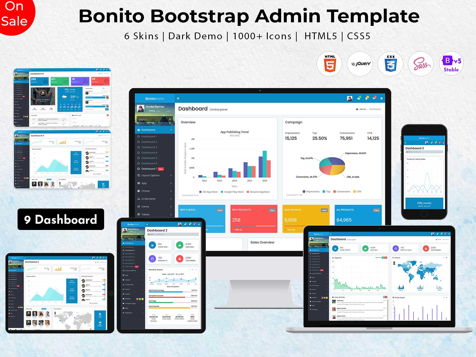 Bonito - Bootstrap Admin Dashboard With Admin Templates Bonito - Bootstrap Admin Dashboard With Admin Templates