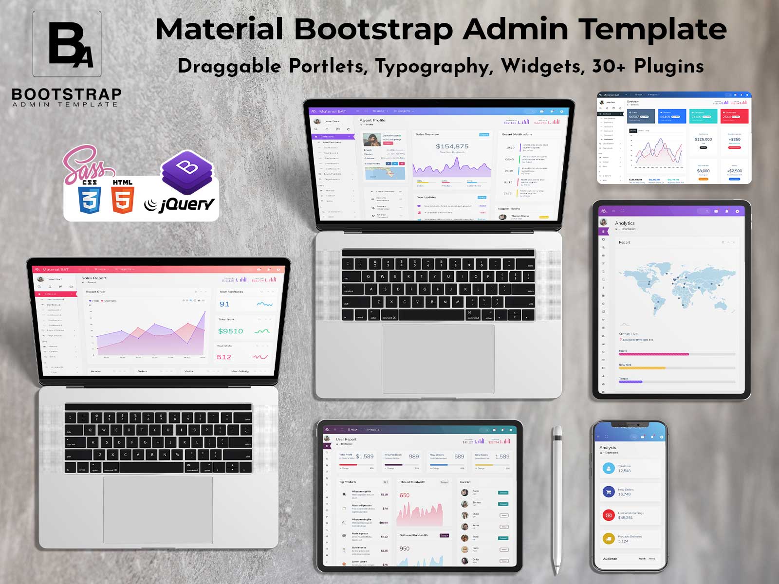 Material - Bootstrap Dashboard Admin Panel Templates