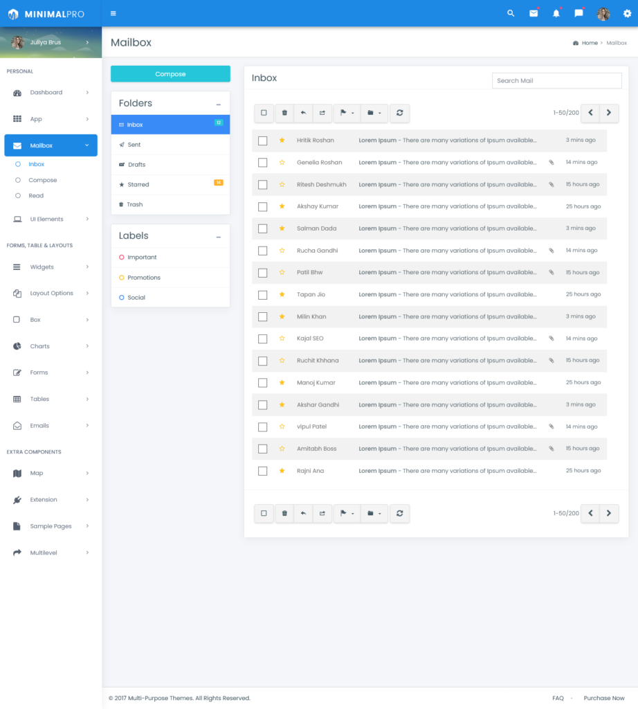 Minimal Pro - Responsive Admin Dashboard With Admin Templates Minimal Pro - Responsive Admin Dashboard With Admin Templates