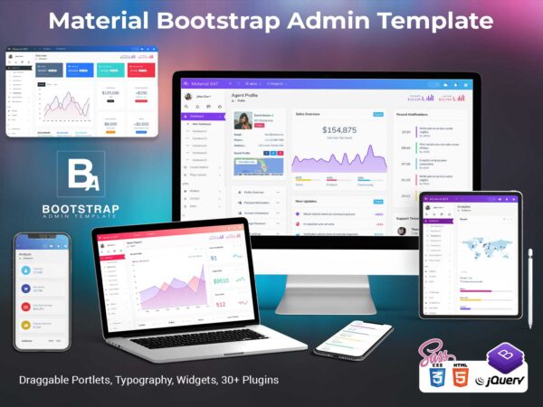 Material-Bootstrap-Admin-Template - Bootstrap Admin Template
