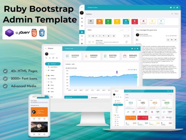 Ruby-Bootstrap-Admin-Template - Bootstrap Admin Template