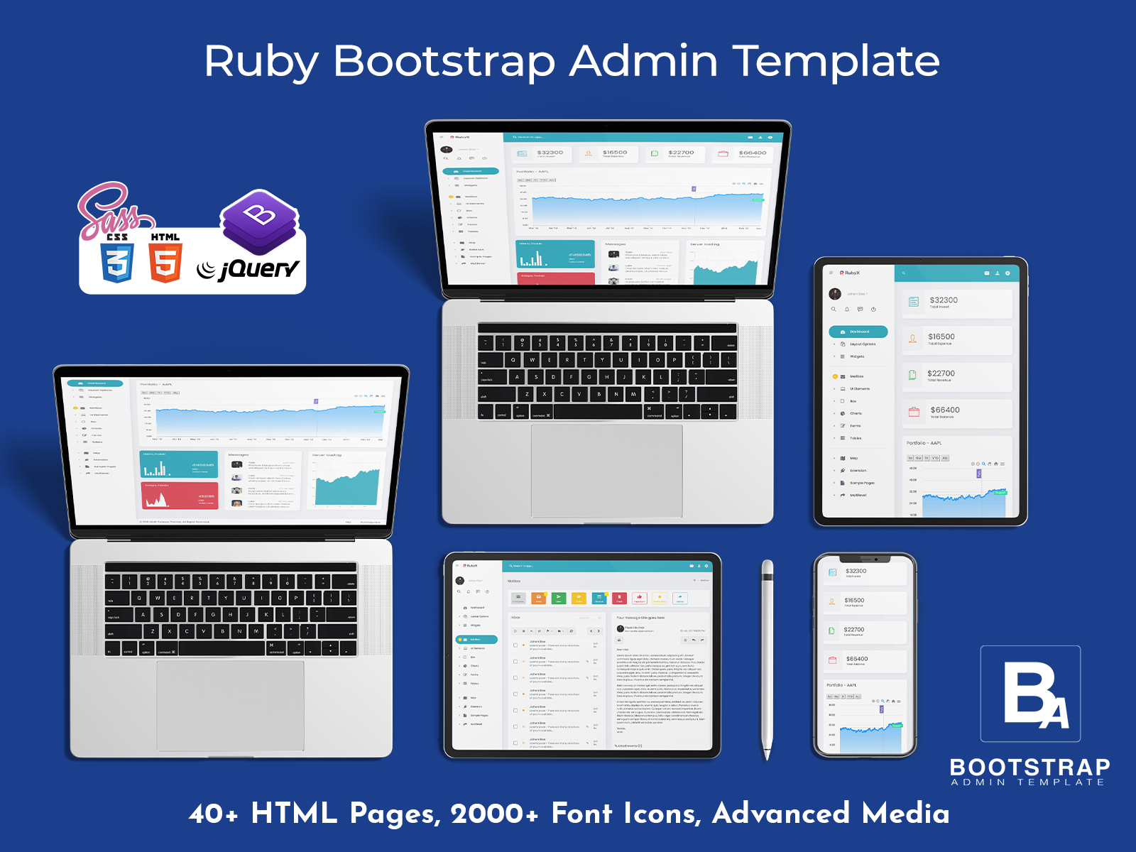 Ruby – Responsive Admin Dashboard Template With Admin Panel Ruby – Responsive Admin Dashboard Template With Admin Panel