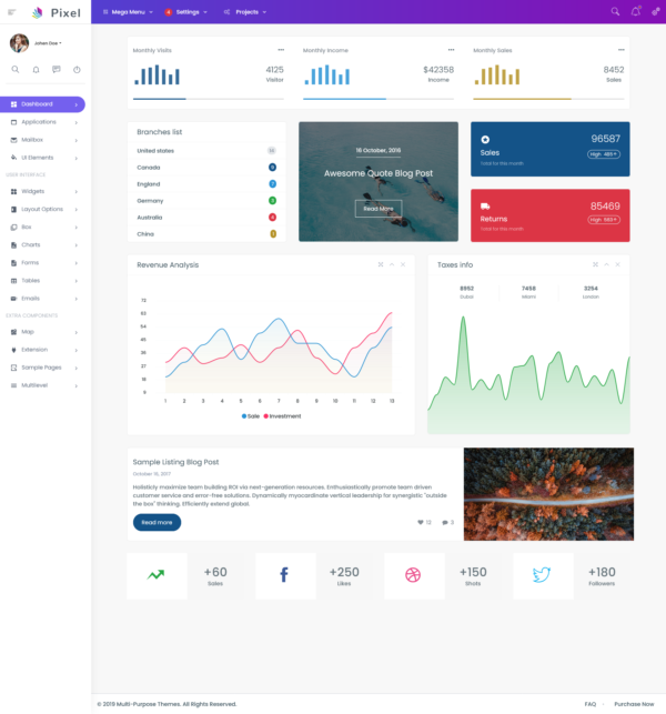 Increase Efficiency with a Bootstrap Dashboard Template - Pixel Increase Efficiency with a Bootstrap Dashboard Template - Pixel