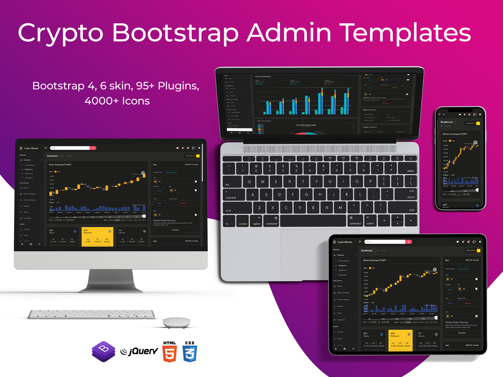 Crypto Ultimate - Discover Cryptocurrency Dashboard Admin Template Crypto Ultimate - Discover Cryptocurrency Dashboard Admin Template