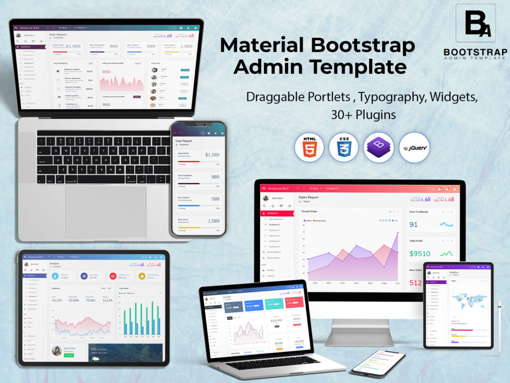 Material-Bootstrap-Admin-Template - Bootstrap Admin Template