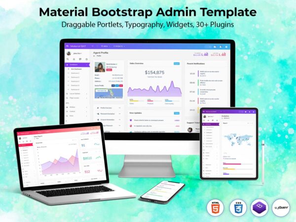 Material-Bootstrap-Admin-Template - Bootstrap Admin Template